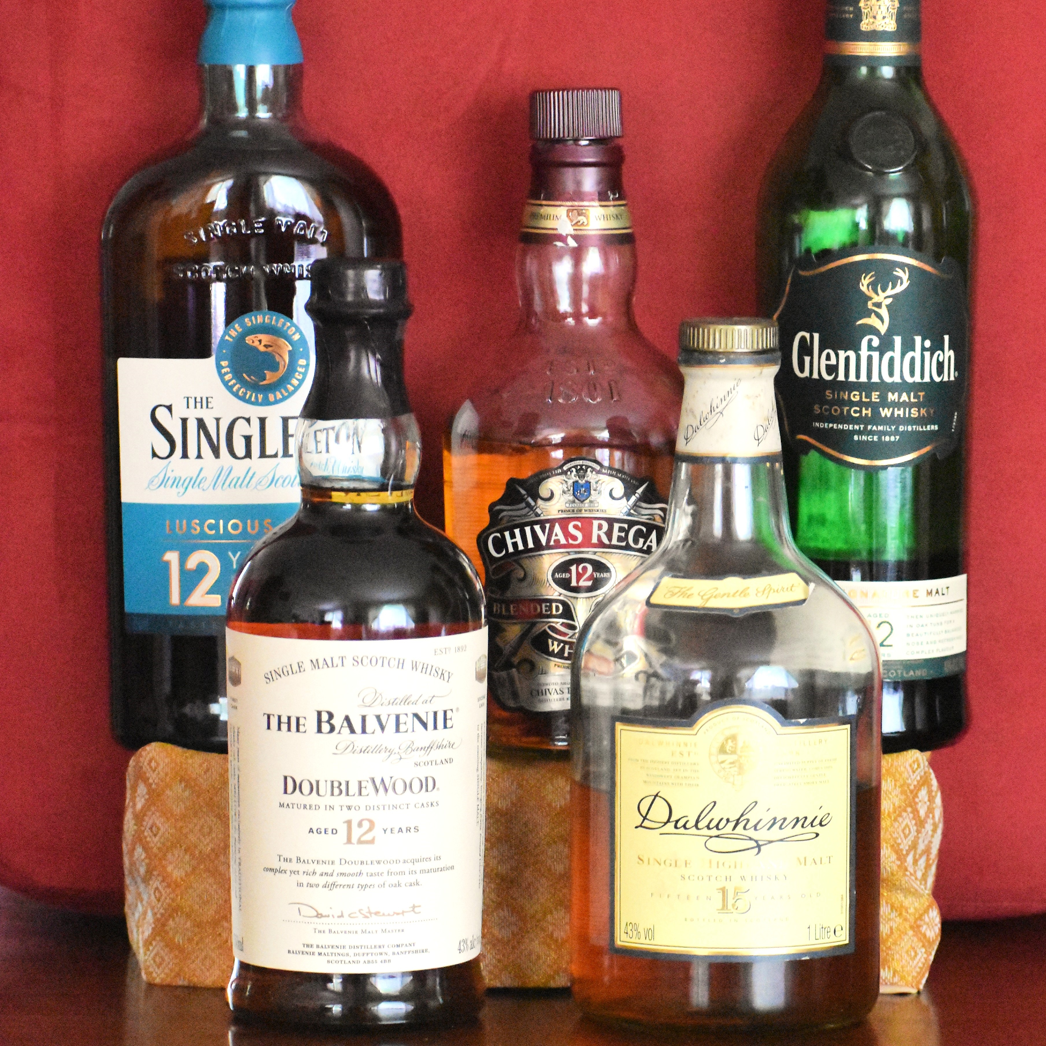 5 Premium Scotch whiskies online tasting - enjoy and compare 12 to 15 ...